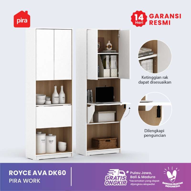 Promo Pira Work - Royce AVA DK60 Meja Belajar / Meja Kerja Lipat / Rak ...