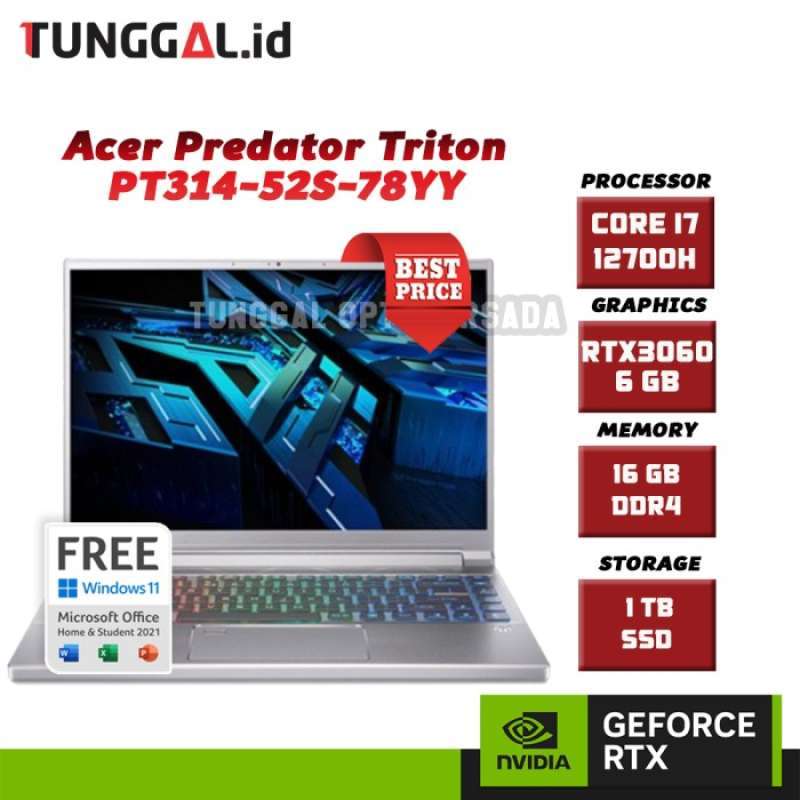 Promo Acer Predator Triton 300s Rtx 3060 Intel I7 12700h 14.0 165hz 1tb ...