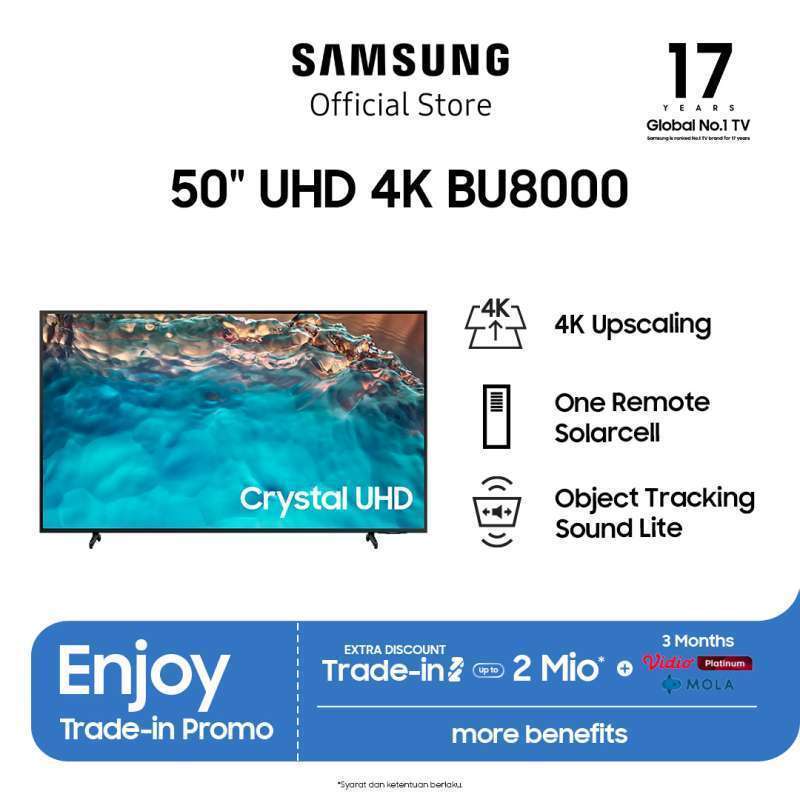 Jual Samsung Smart Tv 50 Inch 4k Crystal Uhd Bu8000 Dengan Smart Hub & Airslim Design ...