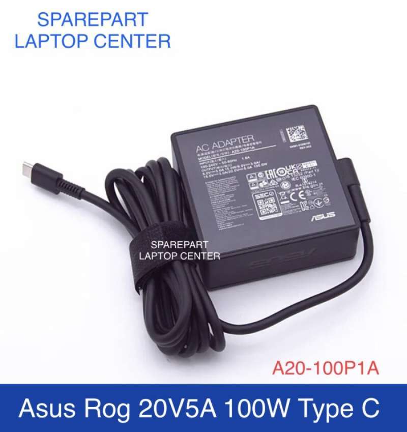 Jual Adapter ASUS ROG Flow X13 GV301 Z13 A20-100P1A 20V 5A 100W Type-C ...