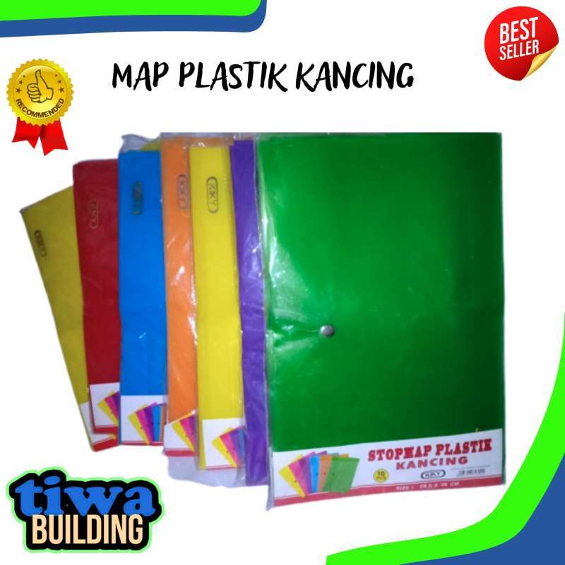 Jual Map Plastik Dengan Kancing Kiky Aneka Warna Size F4/folio Di ...