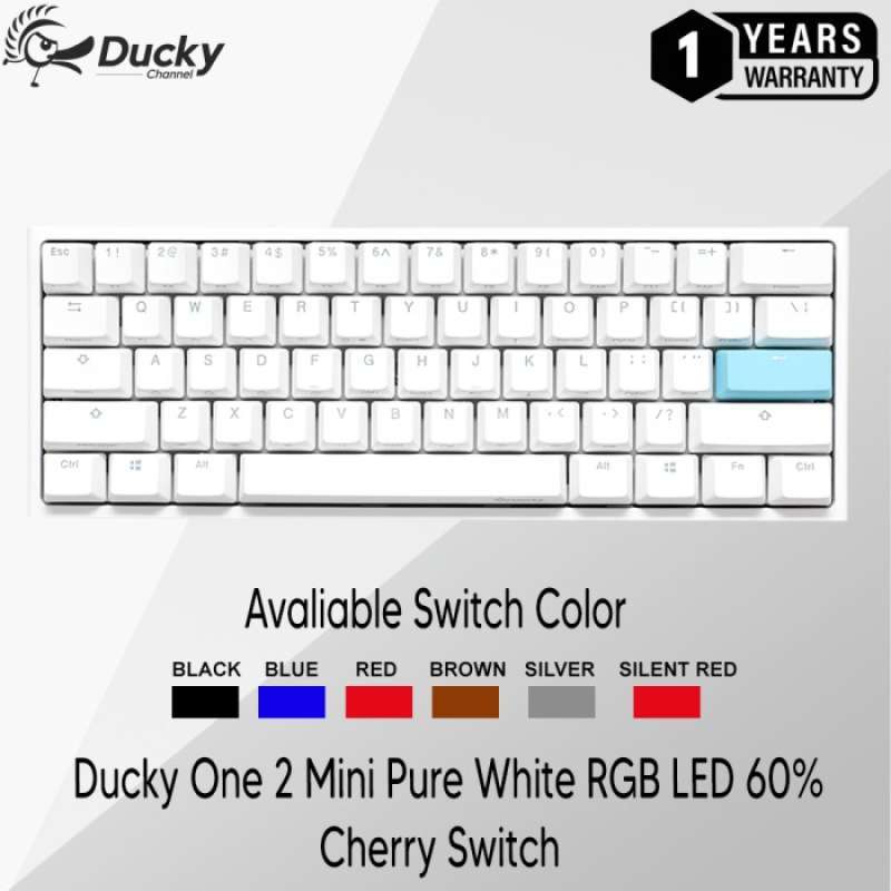 Promo Ducky One 2 Mini RGB LED 60% Pure White Mechanical Gaming ...