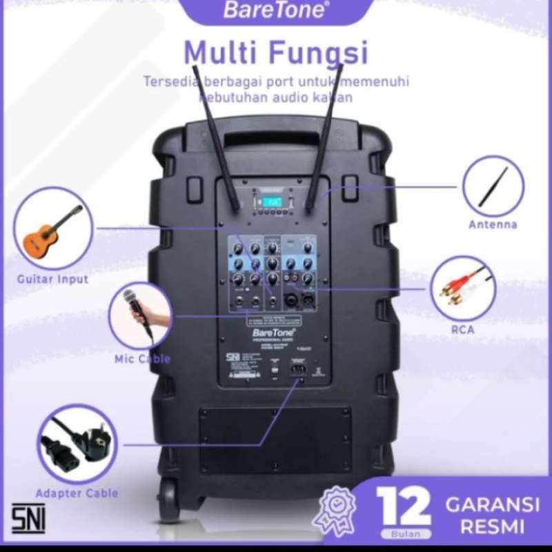 Jual Speaker Portable Wireless Baretone Max 15 Nb Original 15 Inch Di ...