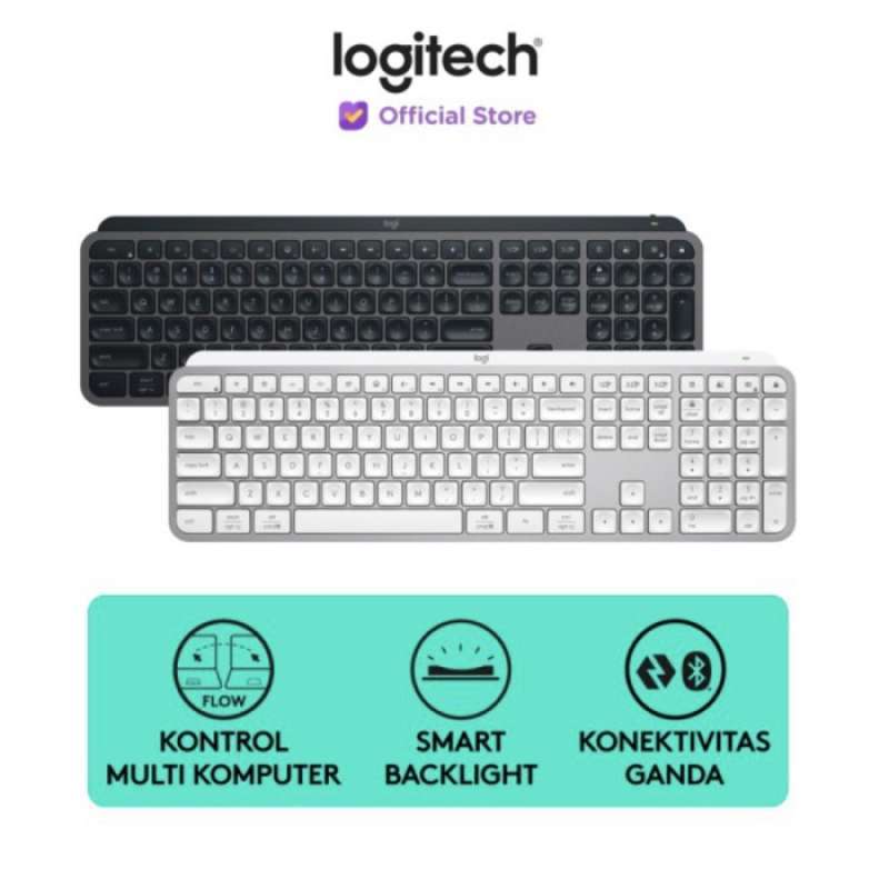 Promo logitech mx keys s wireless bluetooth keyboard smart backlight ...