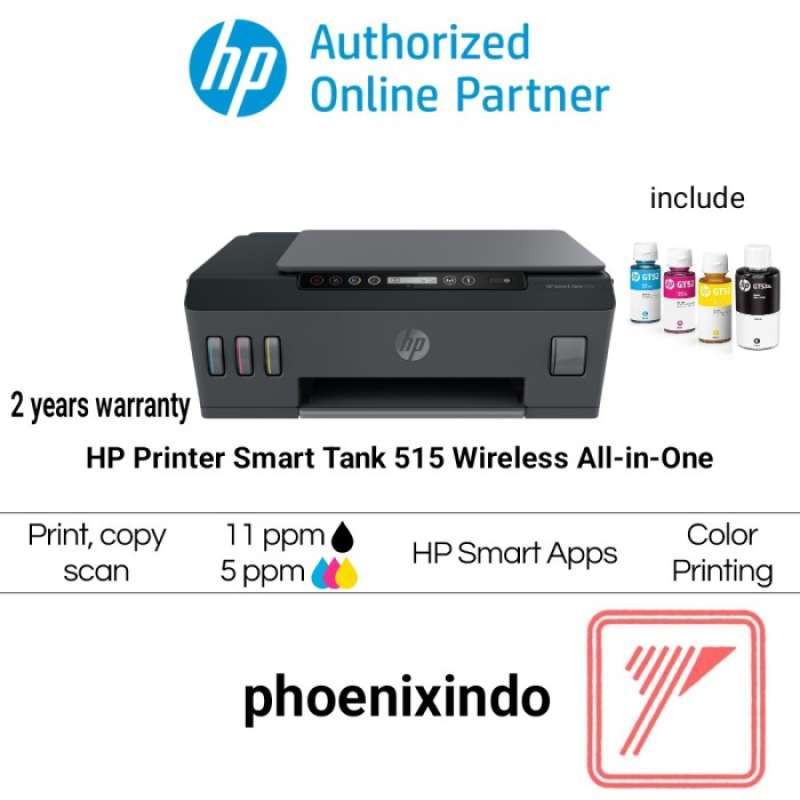 Promo HP Smart Tank 515 Wireless All-in-One HP515 (Print, Scan,Copy ...