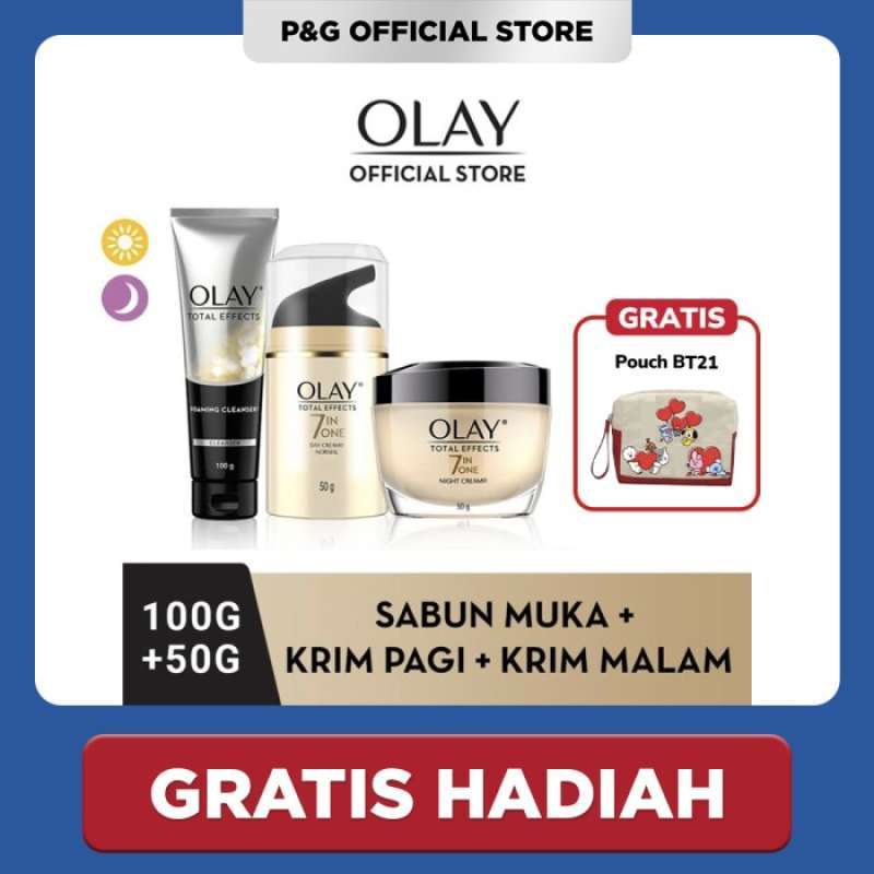 Promo LEBIH HEMAT Olay Set Lengkap Perawatan Anti Aging - Free Pouch BT21 Diskon 23% di Seller ...