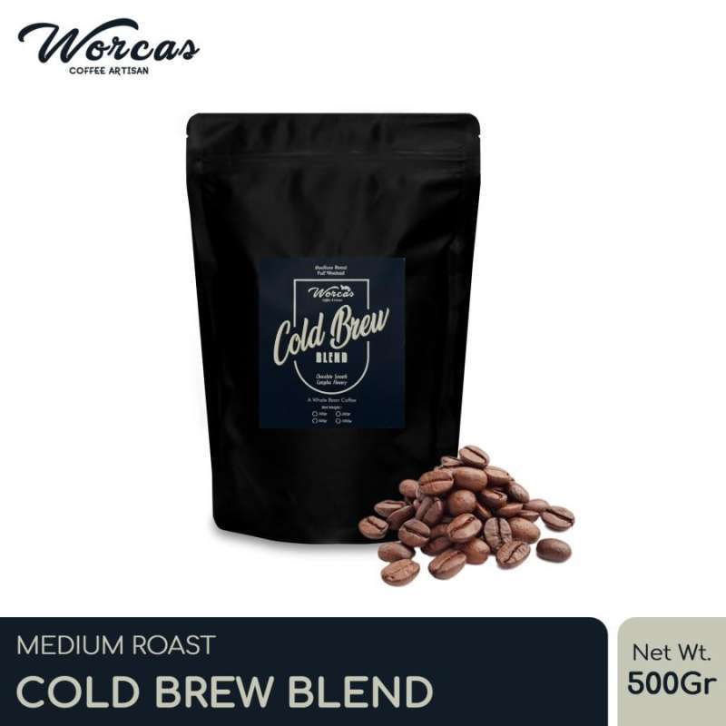 Jual Kopi Cold Brew Blend 500 Gram Medium Roast Di Seller Worcas ...
