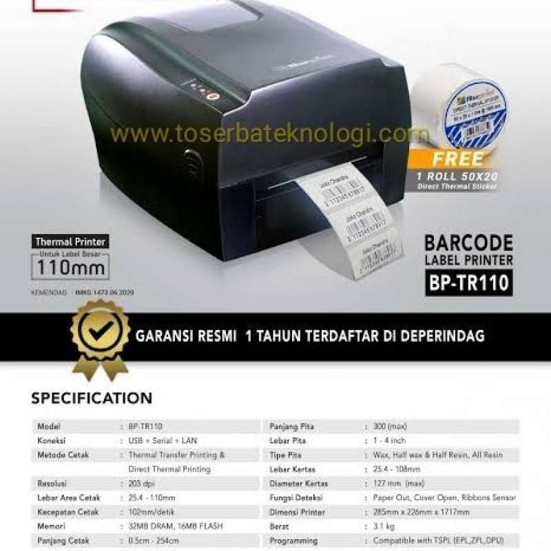 Promo Printer Barcode Blueprint Bp-tr110 Diskon 23% Di Seller Cuanz ...