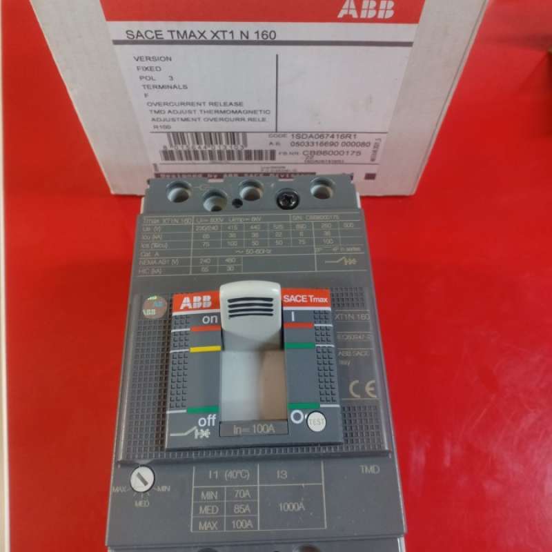 Promo MCCB ABB SACE TMAX XT1 N 160 100A 3P 36kA Diskon 23% di Seller Pedalis Store - Kalibata ...