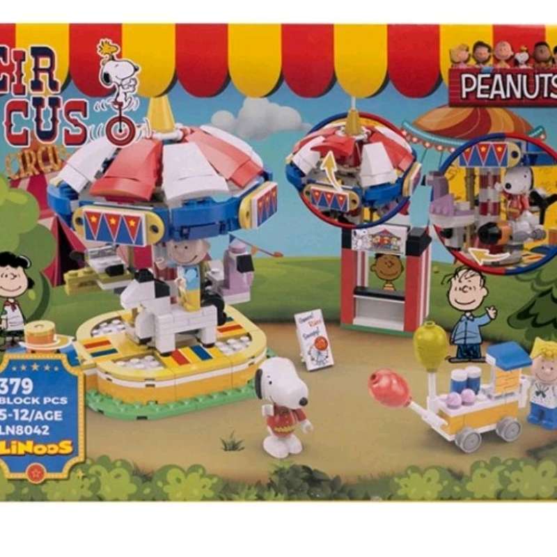 Jual Mainan Bricks Blocks Toy L3g0 Set Balok Susun Snoopy Circus ...