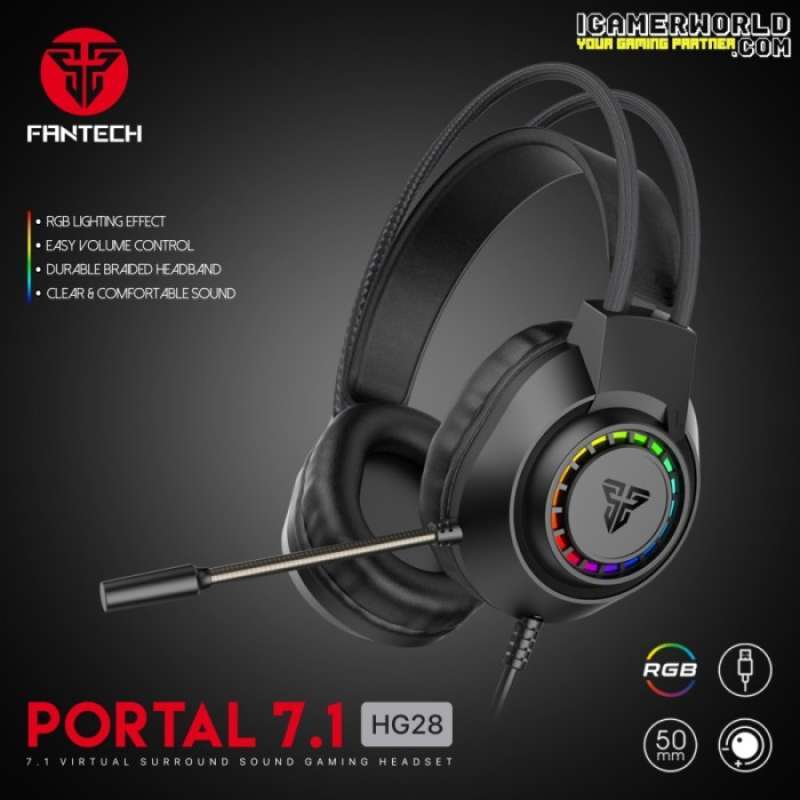 Promo Fantech Portal 7.1 HG28 RGB Gaming Headset Diskon 23% di Seller ...