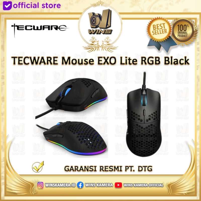 Promo TECWARE Mouse EXO Lite RGB Black Gaming Mouse Diskon 23% di ...