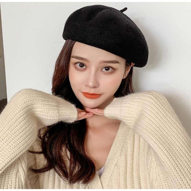 Promo topi baret selebgram kupluk Beret Hat Topi Fashion Korea WINTER ...