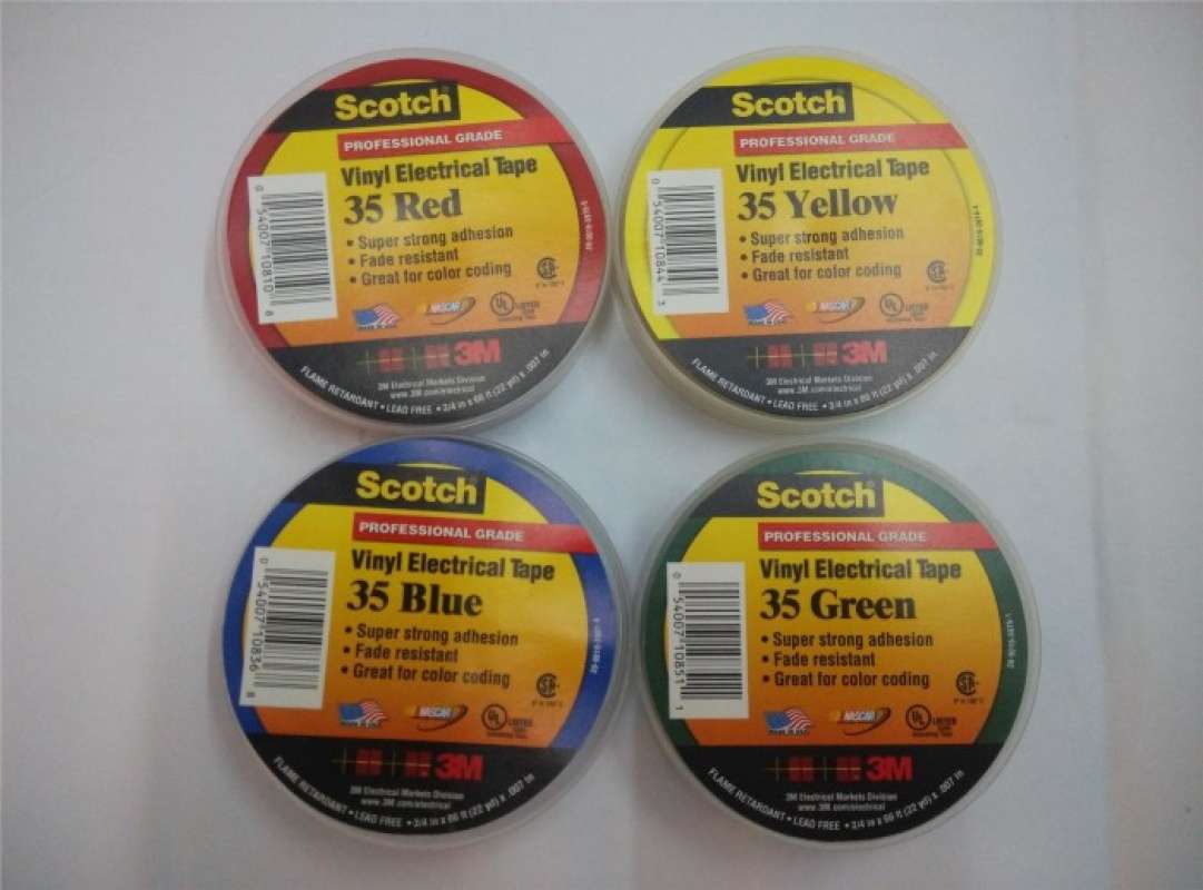 Jual 3m scotch 35 isolasi 3m scotch 35 vinyl electrical tape di Seller ...
