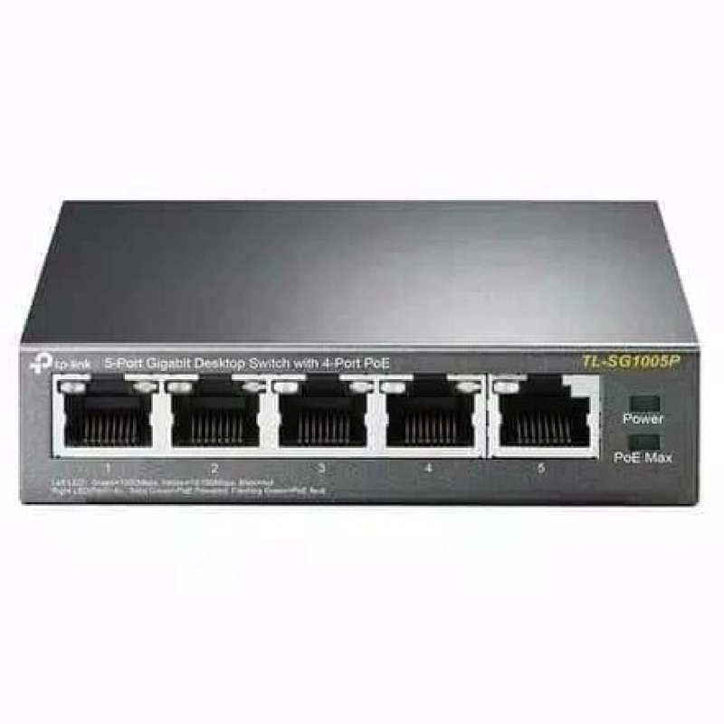 Promo Switch 5 Port Gigabit With 4 Port PoE Merk TPLink TL-SG1005P ...