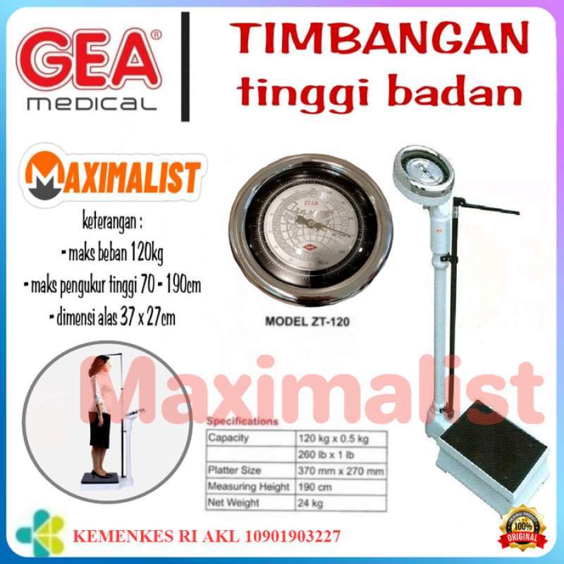 Jual Timbangan + Ukur Tinggi Badan GEA ZT - 120 - RGZ 160 ONEHEALTH ...