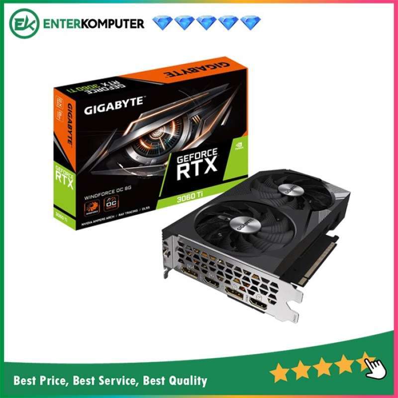 Promo Gigabyte GeForce RTX 3060 Ti 8GB GDDR6 Windforce OC GV-N306TWF2OC ...