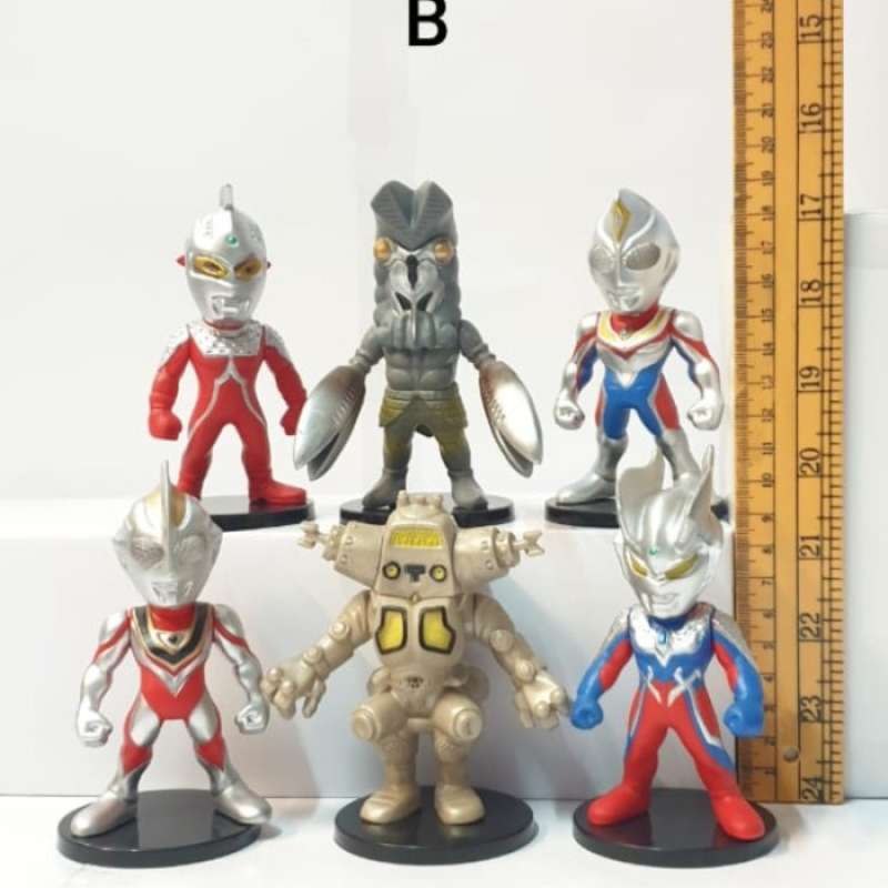 Jual Figure Ultraman Chibi Zero 10cm Dapat 6pc Topper Kue Ultah Di ...
