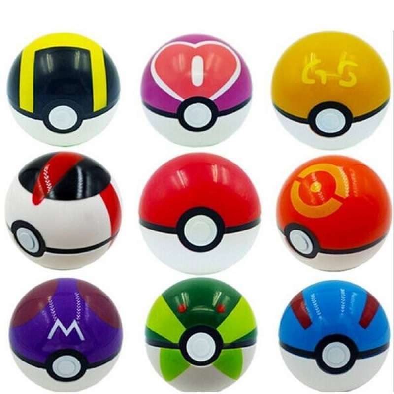 Promo Pokeball Set 9 Piece Figure Pokemon Figure Pikachu - Varian Based ...