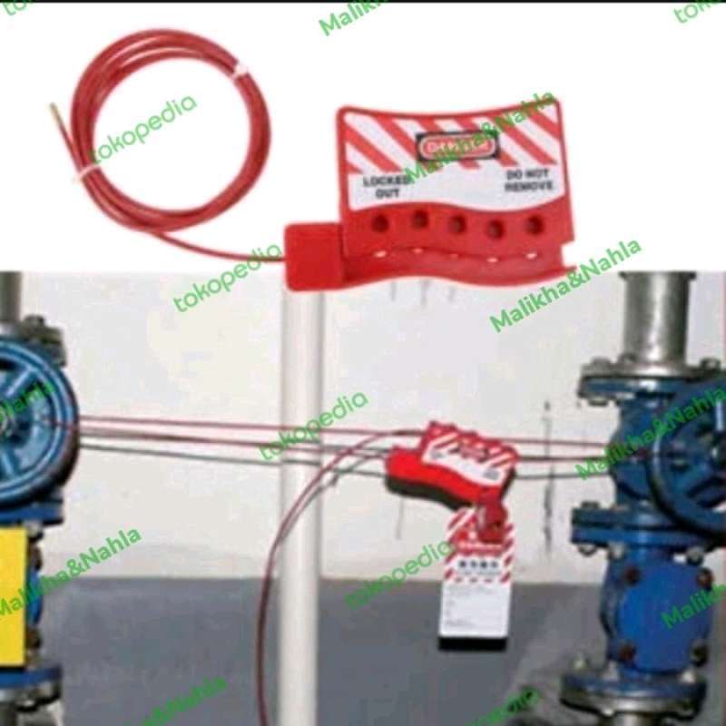 Promo Gate Valve Cable Lockout Metal Cable Gas Valve Lock Out Kit 2M ...