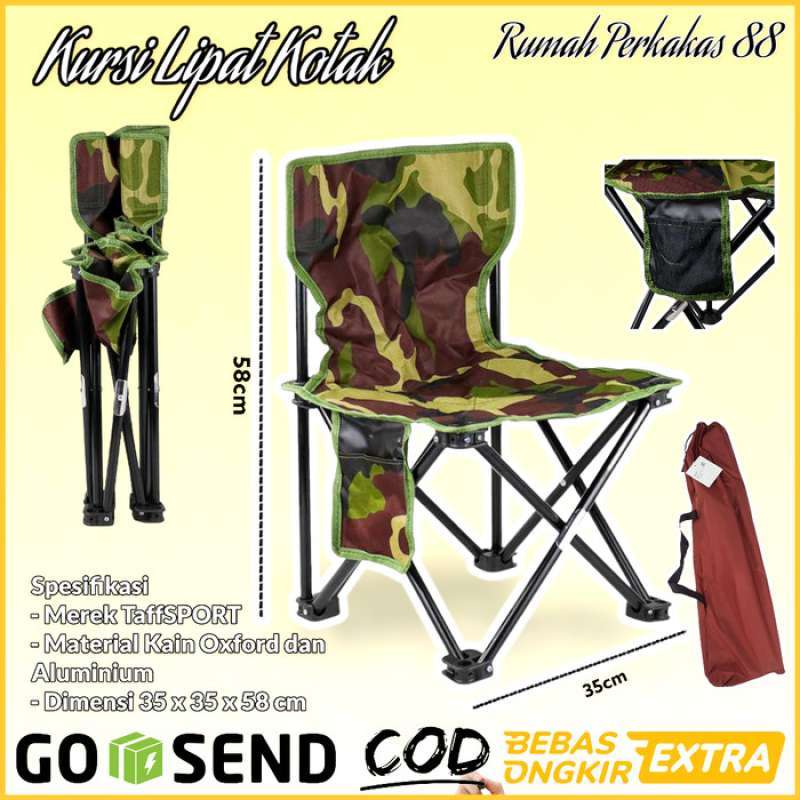 Promo Kursi Lipat Kotak Kursi Portable Kursi Camping Kursi Mancing ...