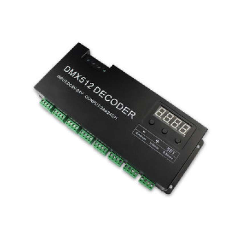 Promo 12 Channel Rgb Dmx 512 Led Controller Decoder Dimmer Driver For ...