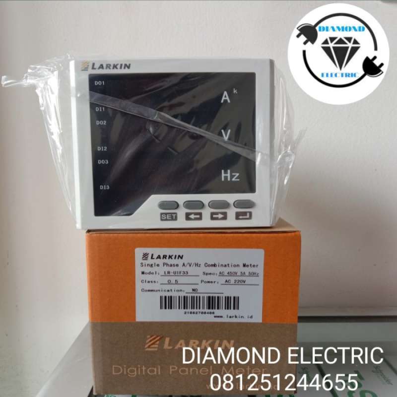 Promo LARKIN Power Multi Amper volt Hz Meter Digital 1Phase LR-UIF33 ...