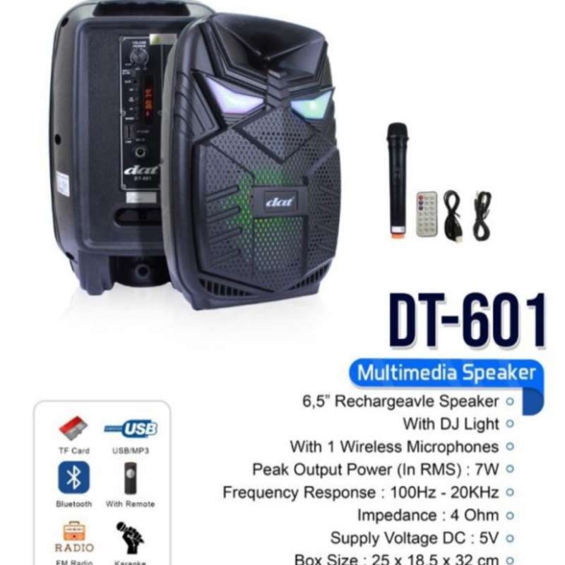 Jual Speaker Aktif 6.5 inch Dat Dt 610 Portable Speaker Dat Dt 610 ...