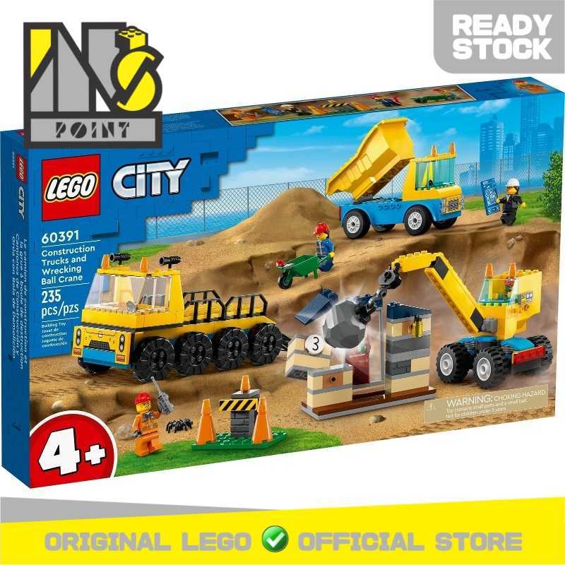 Jual LEGO 60391 - City - Construction Trucks And Wrecking Ball Crane di ...