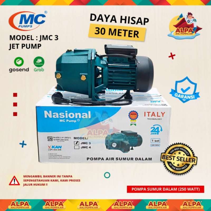 Jual Pompa Air Nasional Mc Jet Pump 255 (tanpa Tabung) - Jmc.3 Di ...