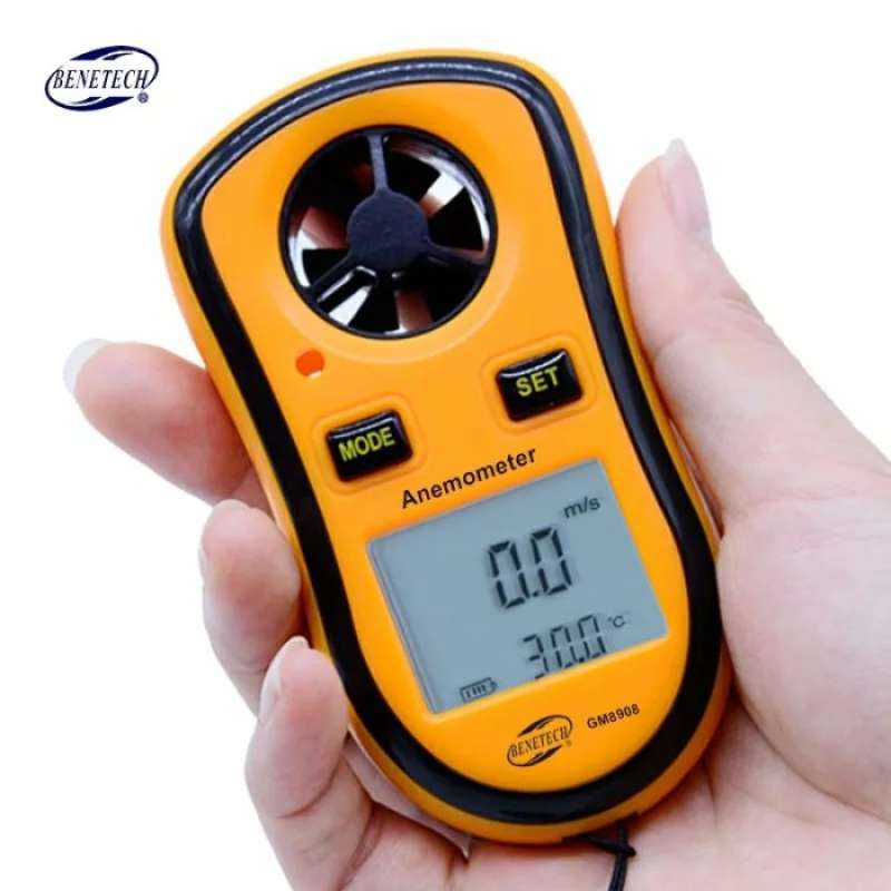 Promo Digital Anemometer Thermometer. Alat Ukur Kecepatan Angin Suhu Gm ...