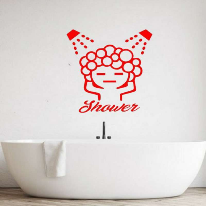 Promo Sticker Shower Stiker Kaca Dinding Toilet Kamar Mandi Rumah ...
