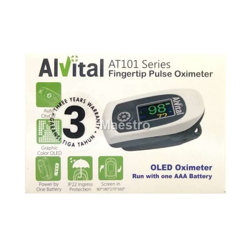 Jual Oximeter Alvital At101 Pulse Oxymeter Alat Cek Ukur Saturasi ...