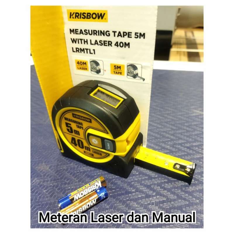 Promo Meteran Laser 40 meter & meteran biasa 5 meter Krisbow Diskon 33% ...