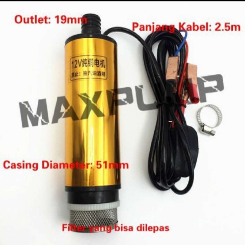 Jual Pompa Solar Mini Portable Pompa Celup Minyak Dc 12v Pompa Sedot ...