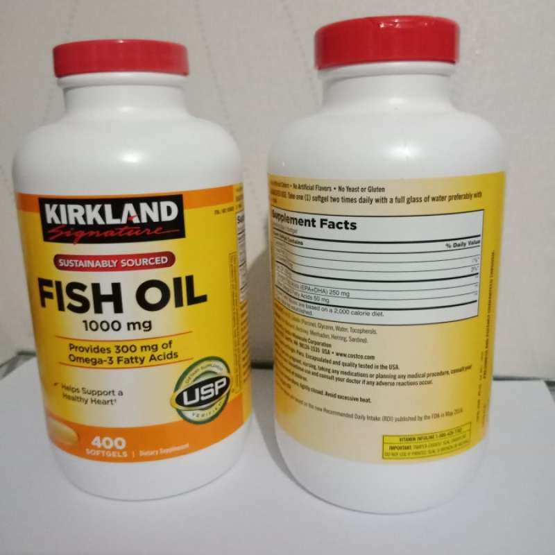 Promo Kirkland Signature Fish Oil 1000mg (400 softgels) - Multivariasi ...
