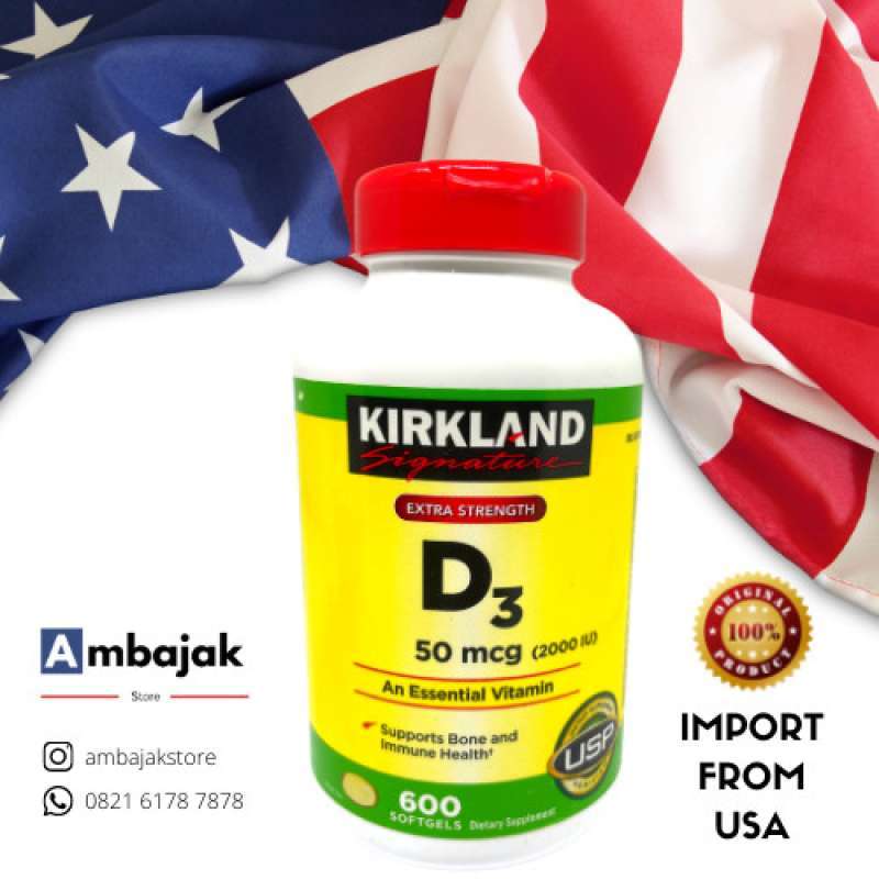 Jual Kirkland Signature - D3 50 Mcg 2000 Iu Essential Vitamin Di Seller ...