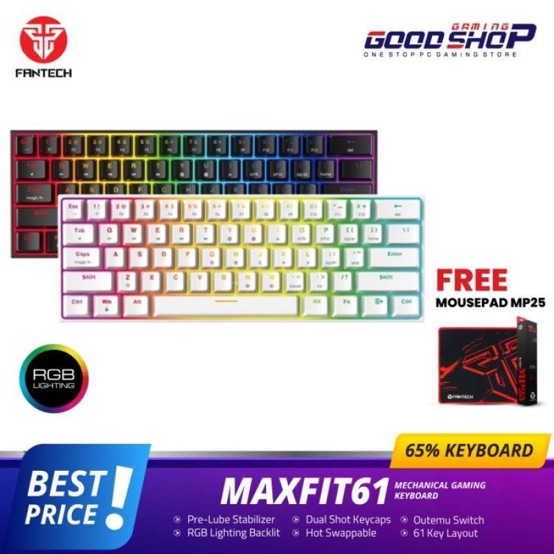 Promo FANTECH MAXFIT61 MK857, KEYBOARD 60% - Gaming Keyboard Diskon 23% ...