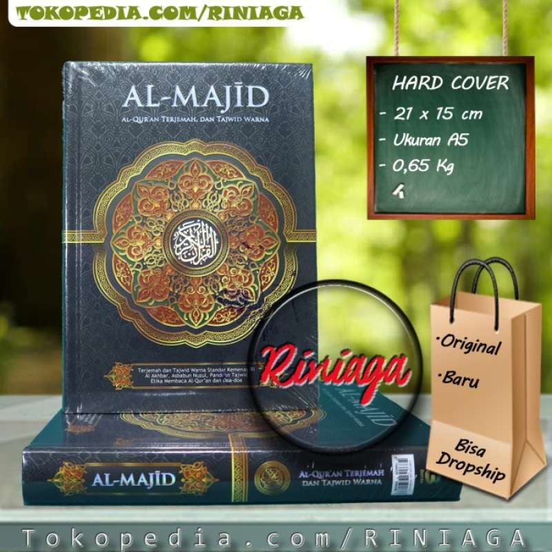 Promo [A5] Al Quran Terjemah Tajwid Warna Alquran Al Majid [ Beras ] Hitam Diskon 23% di Seller ...