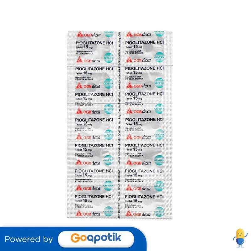 Jual Pioglitazone Ogb Dexa 15 Mg Strip 10 Tablet Di Seller Apotek Jitu ...