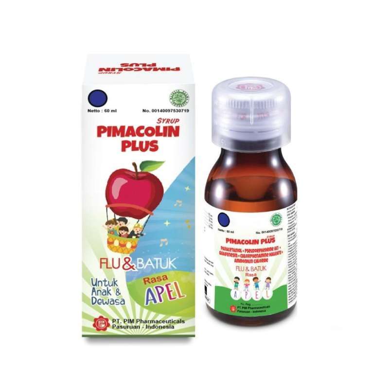 Jual Pimacolin Plus Sirup 60 Ml Rasa Apel Obat Flu Batuk Untuk Anak ...