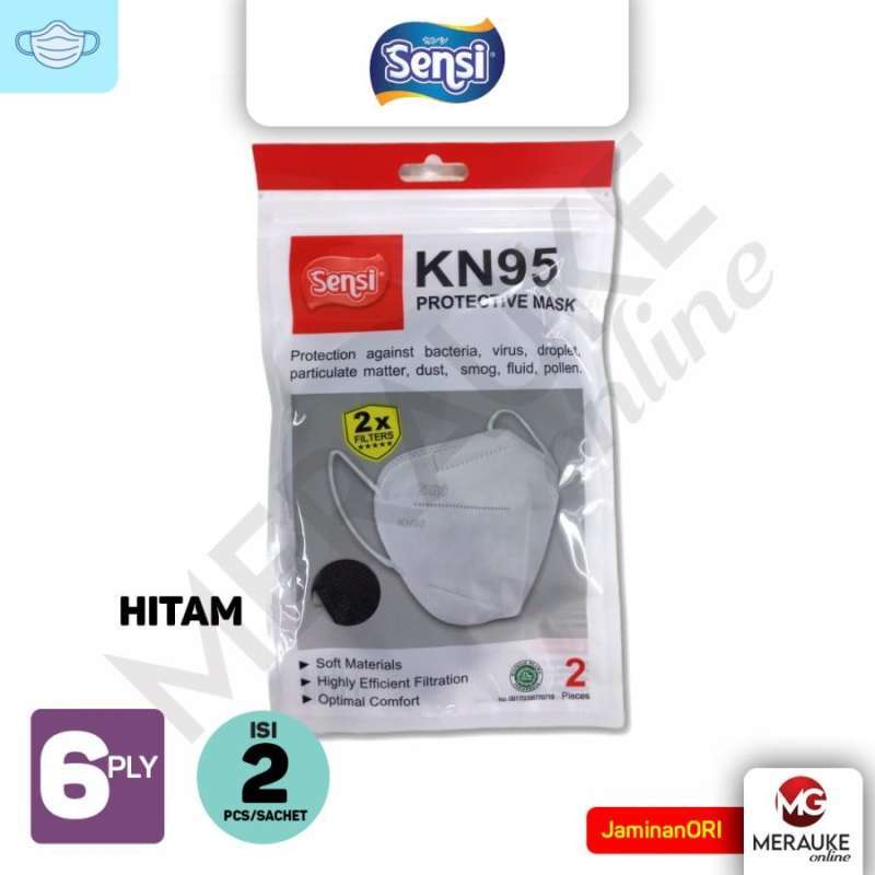 Jual Masker Sensi Kn95 6 Ply Double Filter Sachet 2pcs Di Seller ...