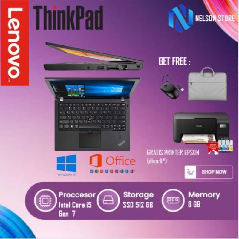 Promo LAPTOP LENOVO X270 INTEL CORE i5 GEN 7 RAM 16GB SSD 512GB ...