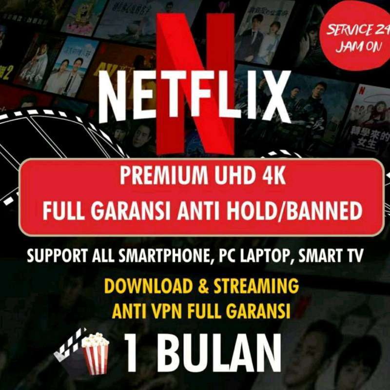 Jual NETFLIX PREMIUM 1 BULAN ANTI HOLD FULL GARANSI di Seller M&D_Store - Kramat Jati, Kota ...