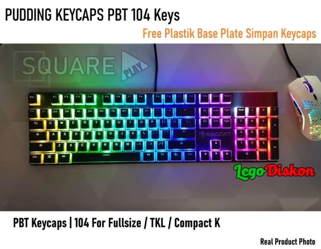 Promo Keycaps Pudding PBT Double Shot 104 Keycaps - For Mechanical Keyboard Diskon 23% di Seller ...