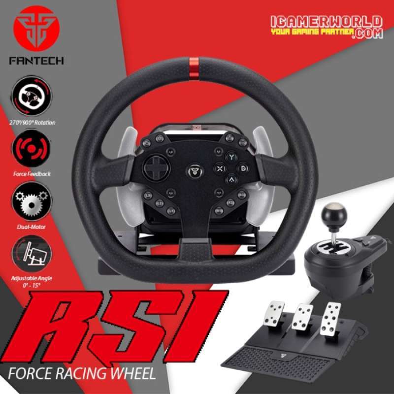 Jual Fantech RS1 Racing Steering Wheel Force Feedback Racing Simulator ...