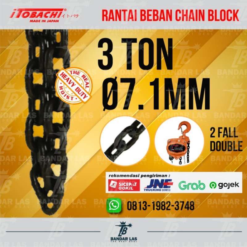 Promo Rantai Beban Chain Block 3 Ton 7.1mm Itobachi Diskon 23% di ...