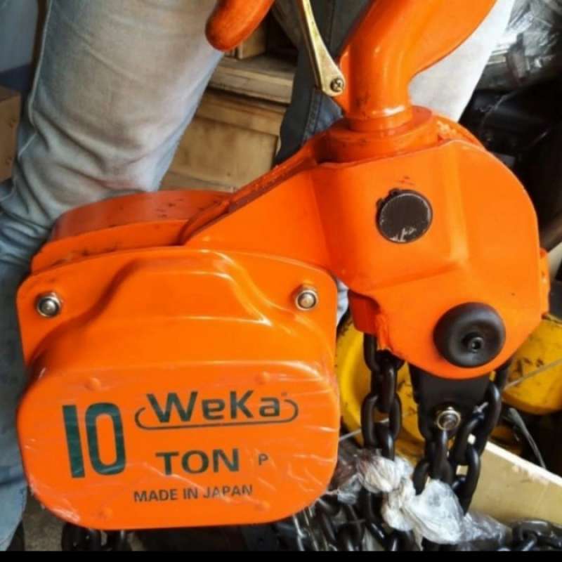 Promo Tekel 10 ton chain block 10 ton x 5 meter japan weka chain hoist ...
