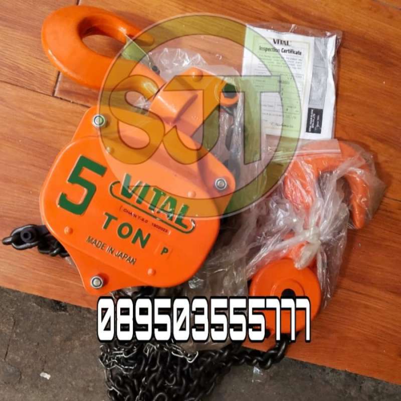 Promo VITAL 5 TON X 3 M CHAIN BLOCK TAKEL CHAIN HOIST sjt Diskon 23% di ...