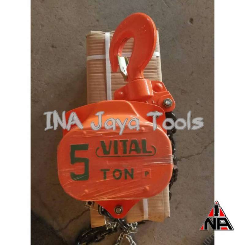 Promo Vital chain block 5 ton x 7 meter Takel Hand Manual Chain Block ...